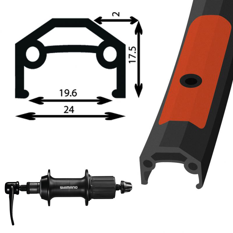 Rear Wheel - 700C 8spd Cassette - Damco – Plain Bicycle